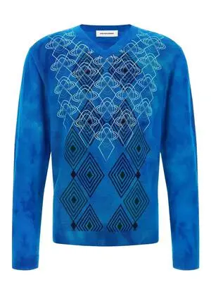 KIKO KOSTADINOV Hatha V-neck Sweater - Blue