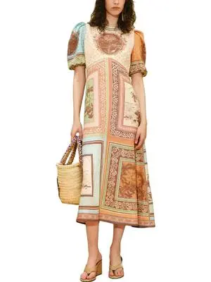 ALEMAIS Alberta Midi Dress - Neutrals