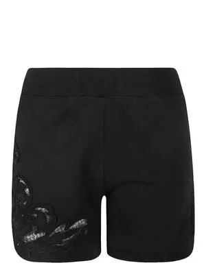Ermanno Scervino Lace Appliqué Shorts - Black