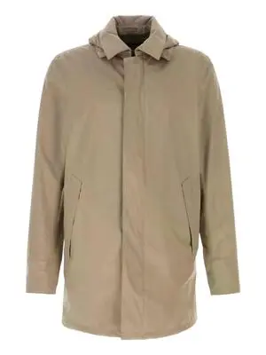Herno Hooded Raincoat - Neutrals
