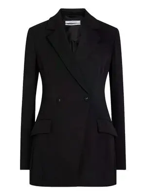 Another Tomorrow Double-breasted Blazer - Black