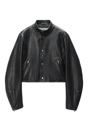 Alexander Wang Buttoned Leather Jacket - Black