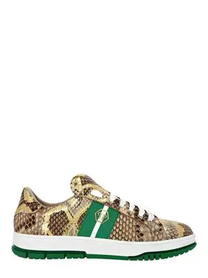 Philipp Plein Python Leather Sneakers - Brown