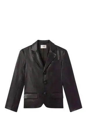 FRAME Leather Blazer - Black