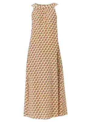 Aspesi Geometric-print Midi Dress - Neutrals