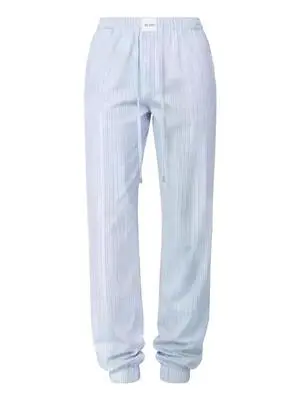 Attico Striped Drawstring Trousers - Blue