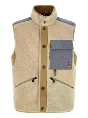 Moncler Teddy-texture Gilet - Neutrals