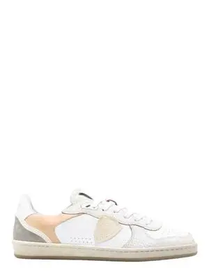 Philippe Model Panelled Leather Sneakers - White