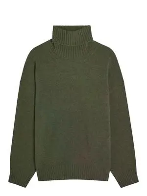 Another Tomorrow Roll-neck Sweater - Green
