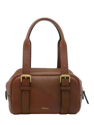 Mulberry Leather Boston Tote - Brown