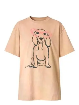 TWINSET Dog-print T-shirt - Neutrals