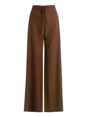 Max Mara Elasticated-Waistband Trousers Brown