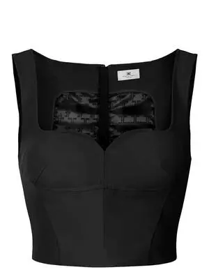 Elisabetta Franchi Sweetheart-neckline Top - Black