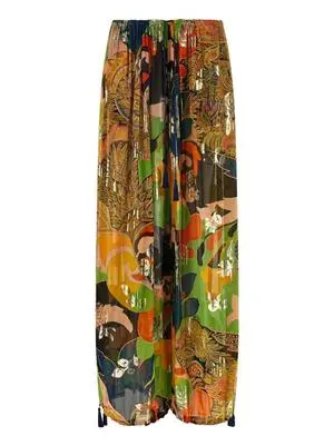 Etro Paisley-print Palazzo Pants - Orange