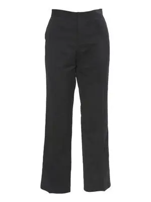 Aspesi Vintage Straight-cut Cotton Trousers - Black