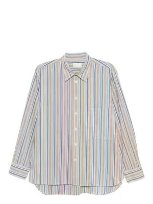 Universal Works Pocket Striped Shirt - Blue
