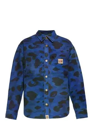 A BATHING APE 1st Camo Camouflage Logo-patch Shirt - Blue