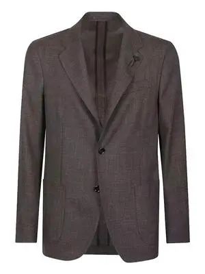 LARDINI Buttoned Blazer - Brown