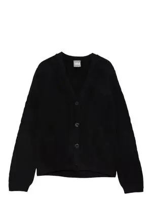 Max Mara Buttoned Cable-knit Cardigan - Blue
