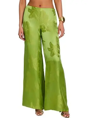 Retrofete Antoinette Wide-leg Pant - Kiwi Trop Jacquard