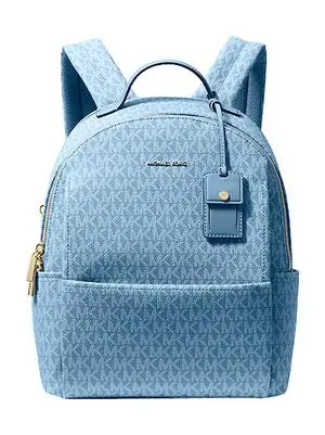 Michael Kors Sable Medium Signature Logo Backpack - Blue