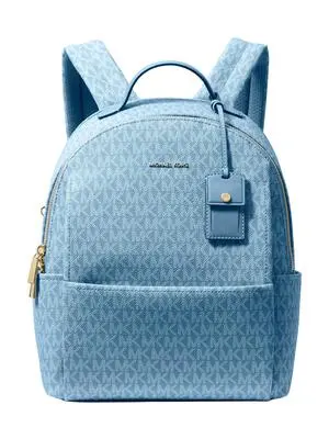 Michael Kors Sable Medium Signature Logo Backpack - Blue
