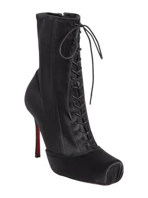 CHRISTIAN LOUBOUTIN Cassia Pavlova Lace-up Bootie - Black