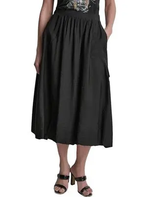 Dkny Bubble Cargo Midi Skirt - Black