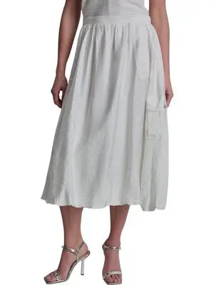Dkny Bubble Cargo Midi Skirt - Ivory