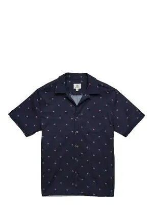 SURFSIDE SUPPLY CO. Mariner Camp Collar Shirt - Palm Navy