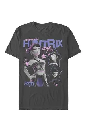 KPOP DEMON HUNTERS Pop Star Huntrix Zoey Graphic T-shirt - Charcoal