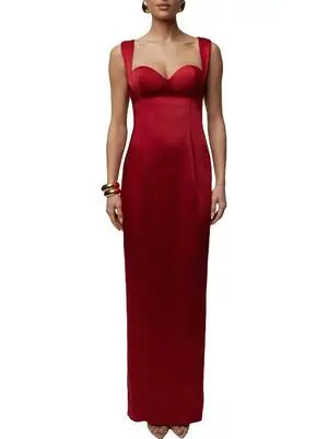 JLUXLABEL Amour Satin Maxi Dress Red