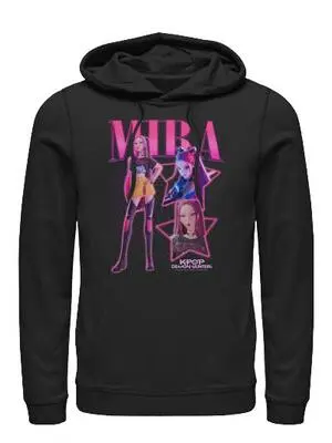 KPOP DEMON HUNTERS Mira Super Star Logo Pull Over Hoodie - Black