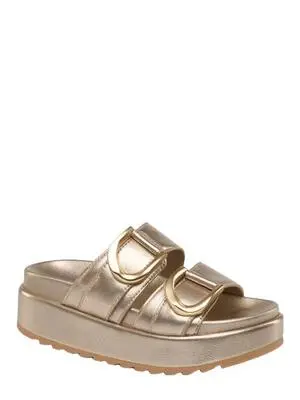 J/SLIDES NYC Sierra Platform Sandal - Champagne