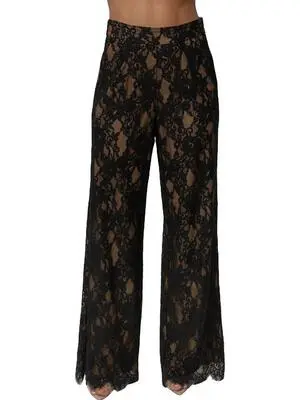 JLUXLABEL Lace Wide-leg Pant - Black