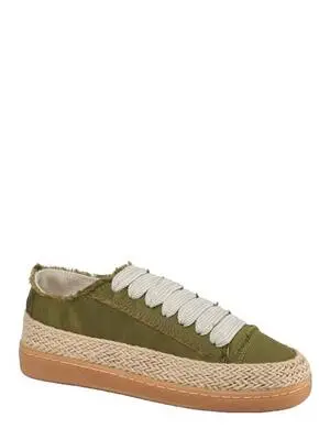 J/SLIDES NYC Hilda Satin Sneaker Khaki
