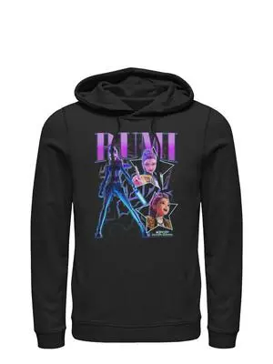 KPOP DEMON HUNTERS Rumi Super Star Graphic Hoodie - Black
