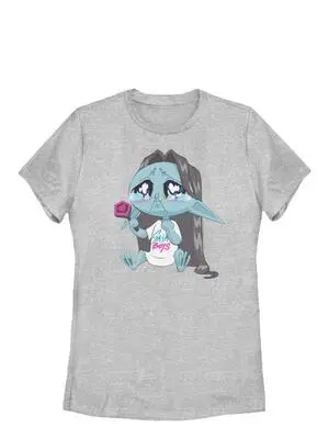 KPOP DEMON HUNTERS Chibi Crying Fan Graphic T-shirt - Athletic Heather
