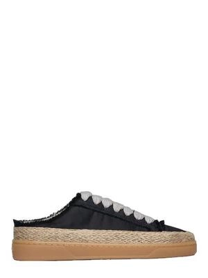 J/SLIDES NYC JSlides Footwear Henlen Satin Mule Sneaker Black