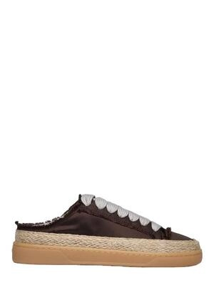 J/SLIDES NYC JSlides Footwear Henlen Satin Mule Sneaker Brown