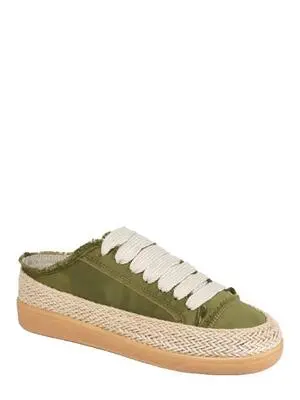 J/SLIDES NYC Henlen Satin Mule Sneaker - Khaki