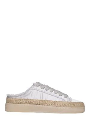 J/SLIDES NYC JSlides Footwear Henlen Satin Mule Sneaker Silver