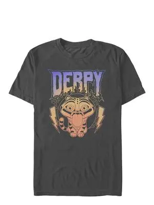 KPOP DEMON HUNTERS Mythic Lightning Derpy Short Sleeve Graphic T-shirt - Charcoal