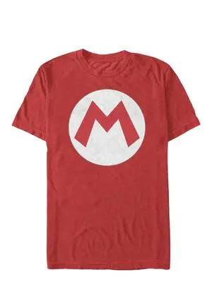 NINTENDO Mario Circle Icon Graphic T-shirt - Red