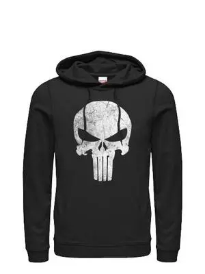 MARVEL Punisher Retro Skull Pullover Hoodie - Black