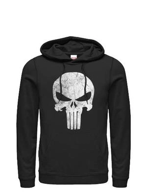 MARVEL Punisher Retro Skull Symbol Hoodie - Black