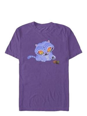 KPOP DEMON HUNTERS Mischievous Derpy Short Sleeve Graphic T-shirt - Purple