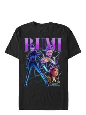 KPOP DEMON HUNTERS Rumi Super Star Logo Graphic T-shirt - Black