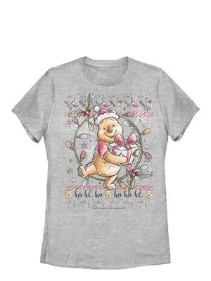 WINNIE THE POOH Christmas Lights Graphic T-shirt - Athletic Heather
