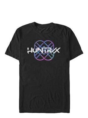 KPOP DEMON HUNTERS Huntrix Holographic Logo T Shirt - Black
